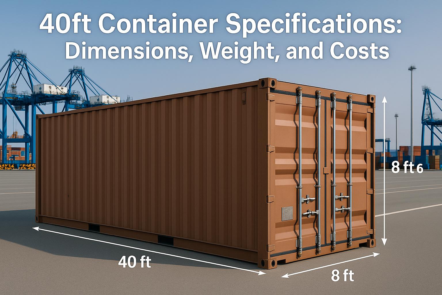 40ft Container Specifications: Dimensions Weight and Costs (2025 Guide)