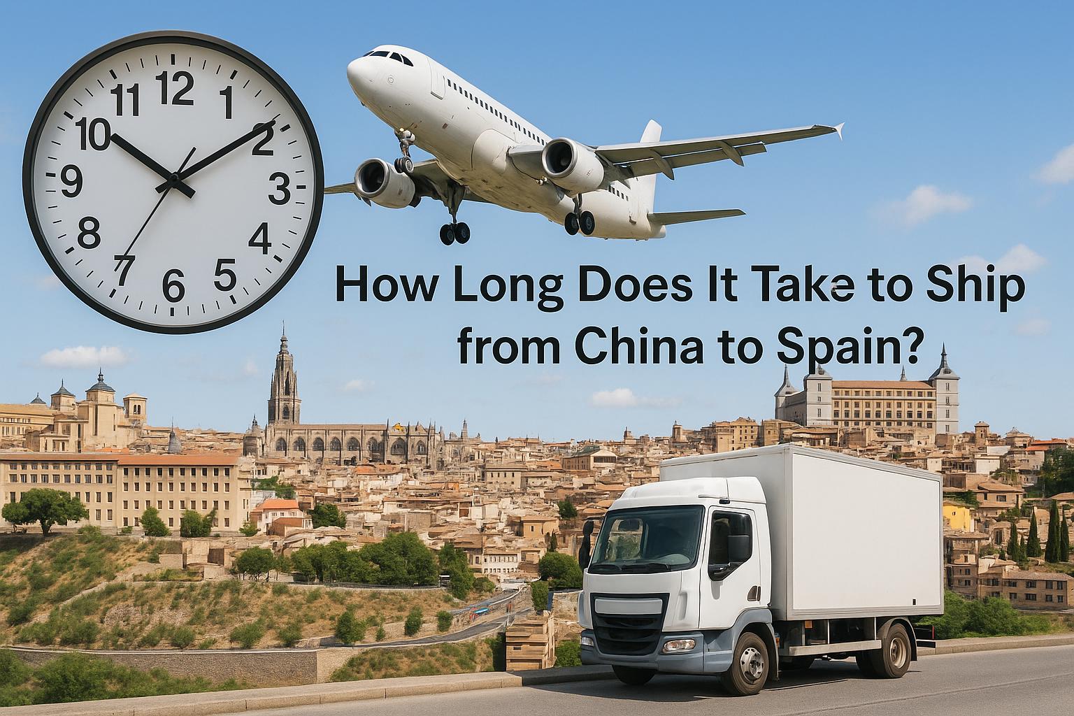 Hvor lang tid tar det å sende fra Kina til Spania?