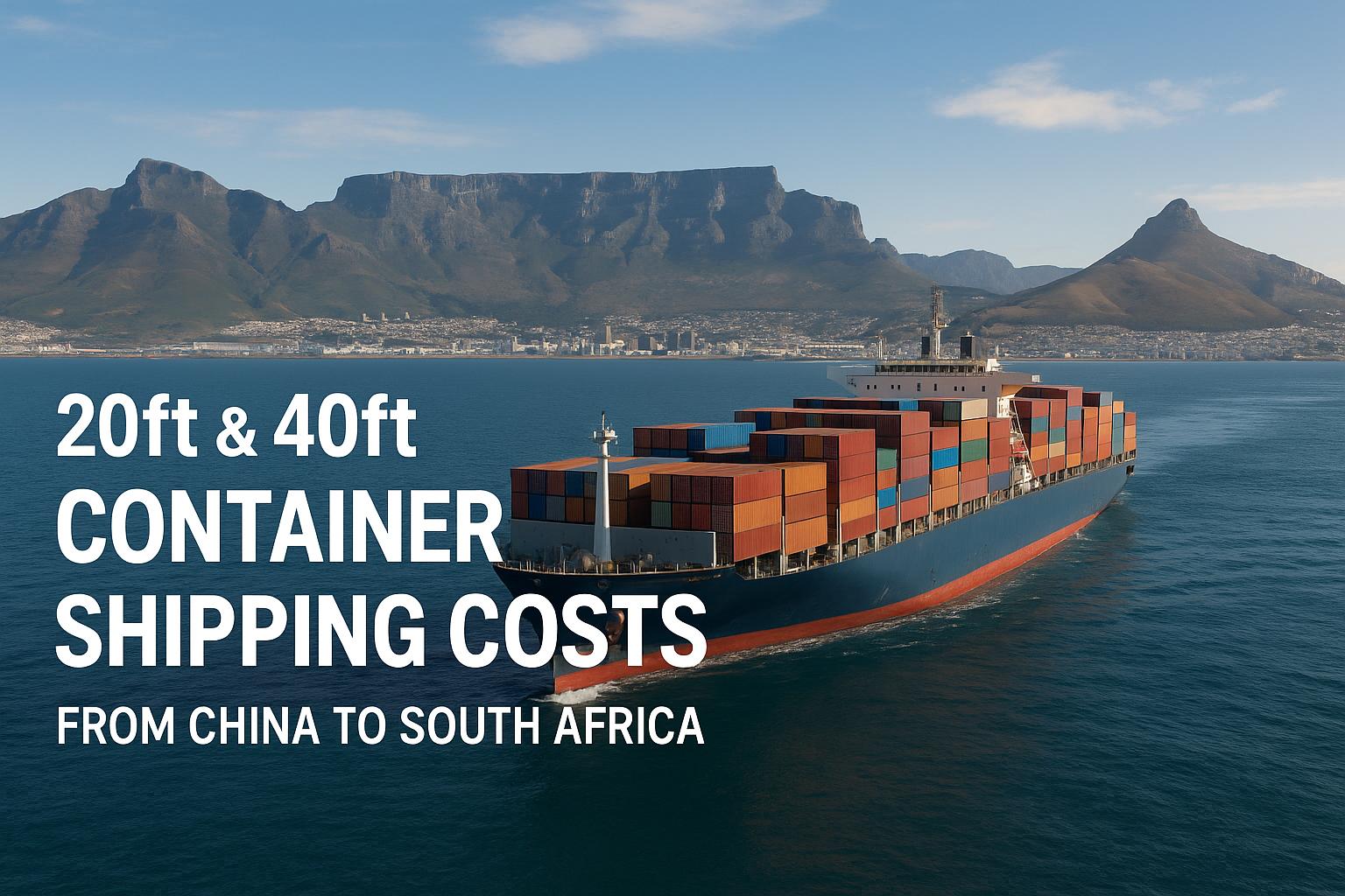 20ft & 40ft Container Shipping Costs from China to South Africa