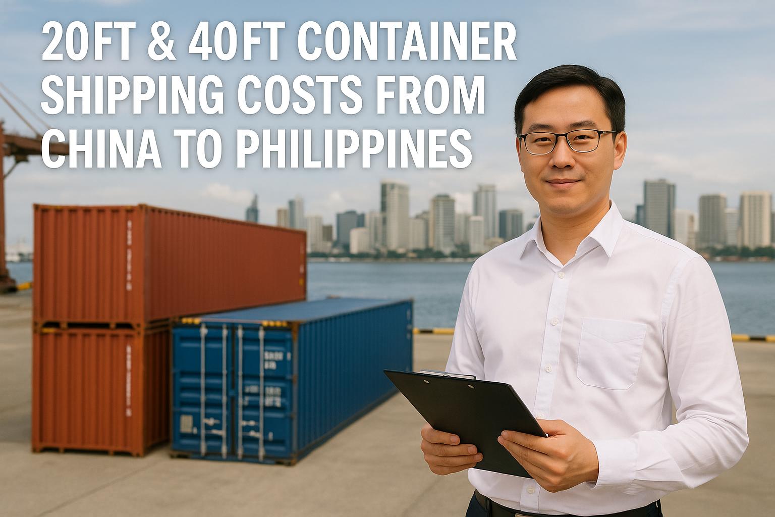 20ft & 40ft Container Shipping Costs from China to Philippines (2025 Guide)